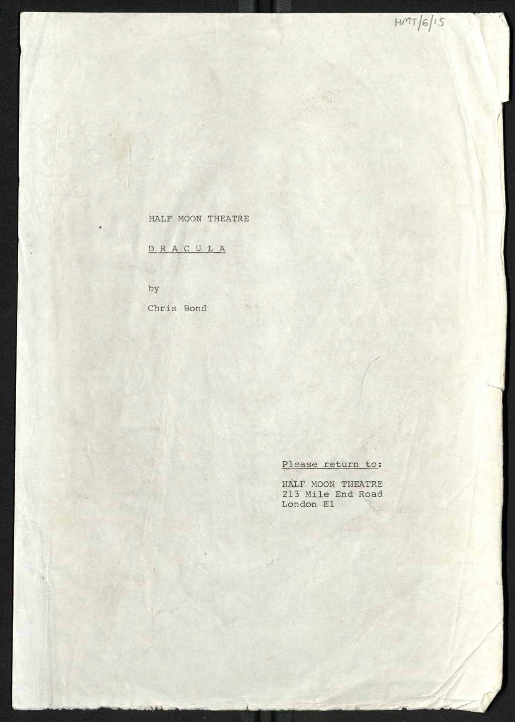 Dracula (1984-1985) : Stages of Half Moon