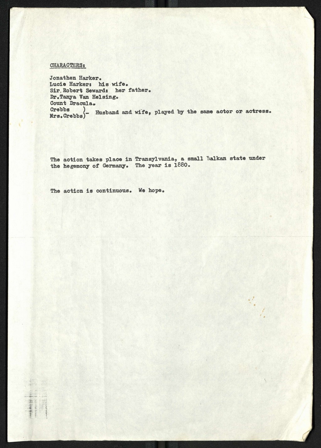 Dracula (1984-1985) : Stages of Half Moon