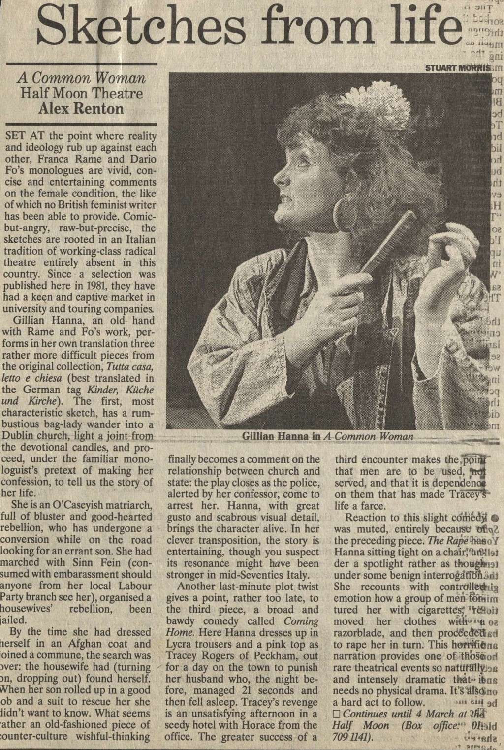 A Common Woman (1989) : Stages of Half Moon
