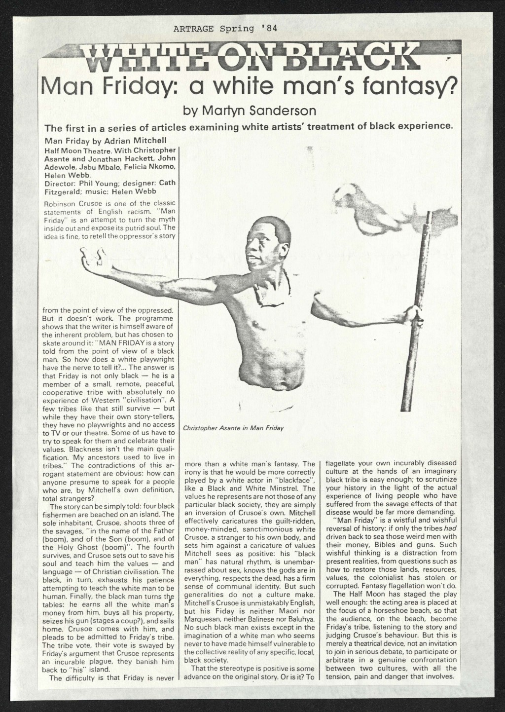 Man Friday (1983) : Stages of Half Moon