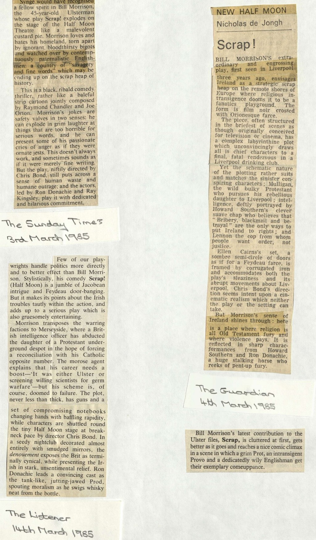 Scrap! (1985) : Stages of Half Moon