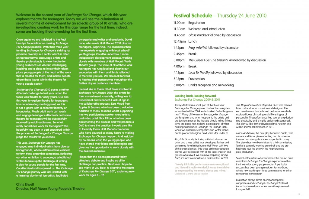 Exchange for Change (2004-Present) : Stages of Half Moon