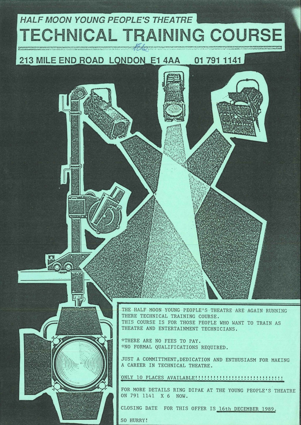 Technical Theatre Training (1986-1998) : Stages of Half Moon