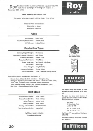 Roy (1995) : Stages of Half Moon